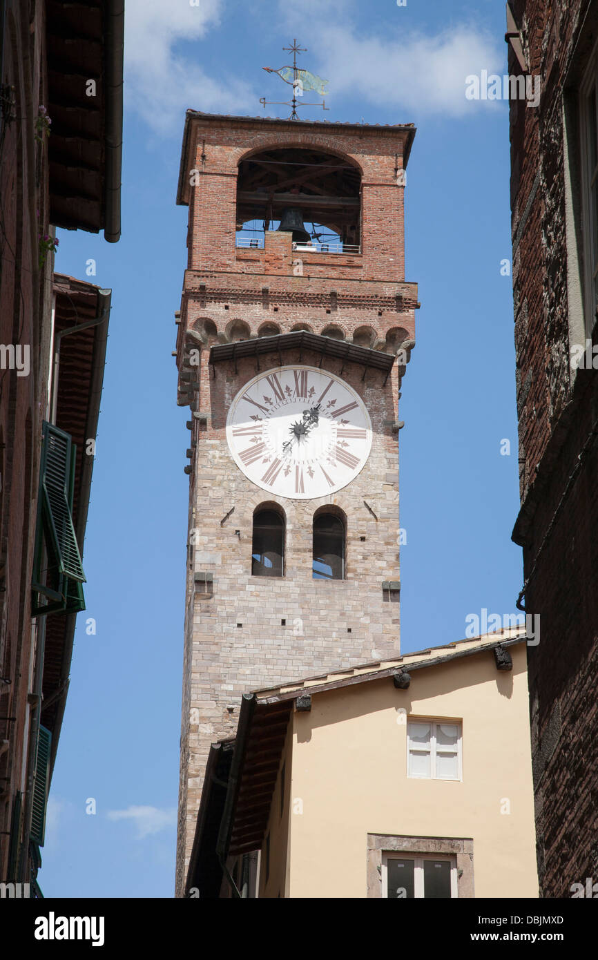 Church Clock Tower, Lucca; Tuscany; Italy Stock Photo - Alamy