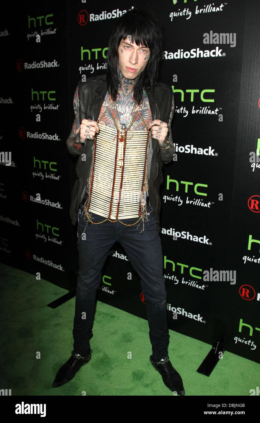 Trace Cyrus Radioshack's HTC EVO 3D launch party held at The RadioShack ...