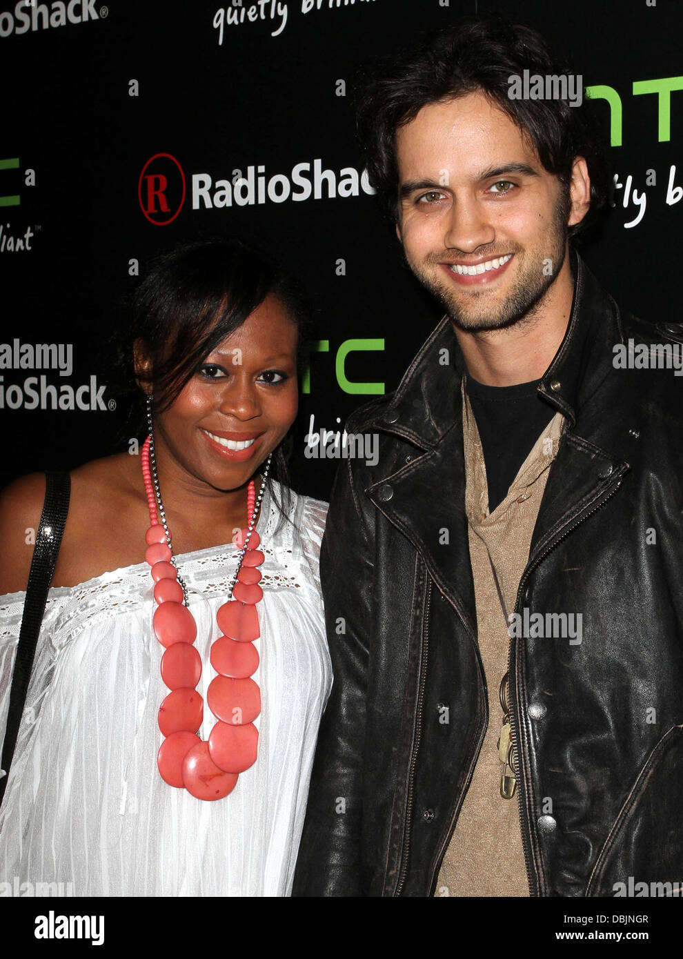 Brandee Tucker and Michael Steger Radioshack's HTC EVO 3D launch party ...