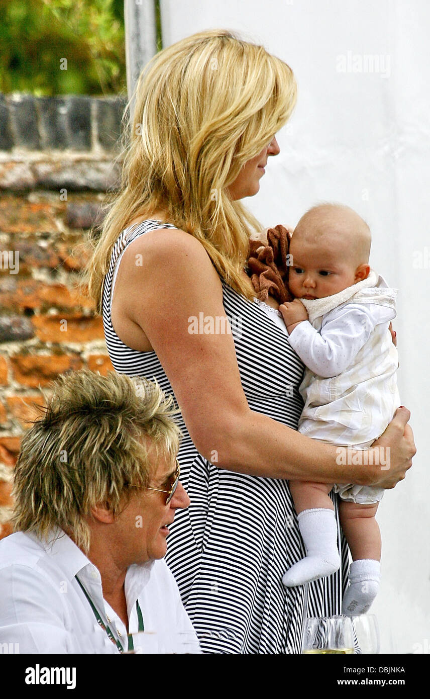 Rod Stewart, Penny Lancaster and their son Aiden at the last day of ...