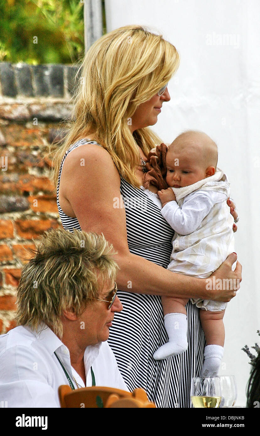 Rod Stewart, Penny Lancaster and their son Aiden at the last day of ...
