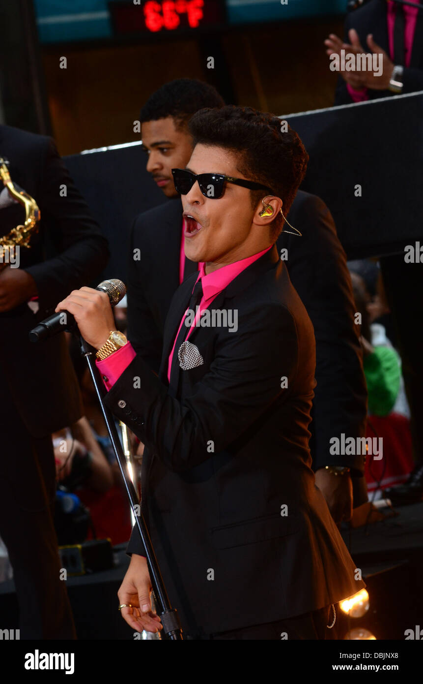Bruno Mars performing live at Rockefeller Center as part of the 'Today ...