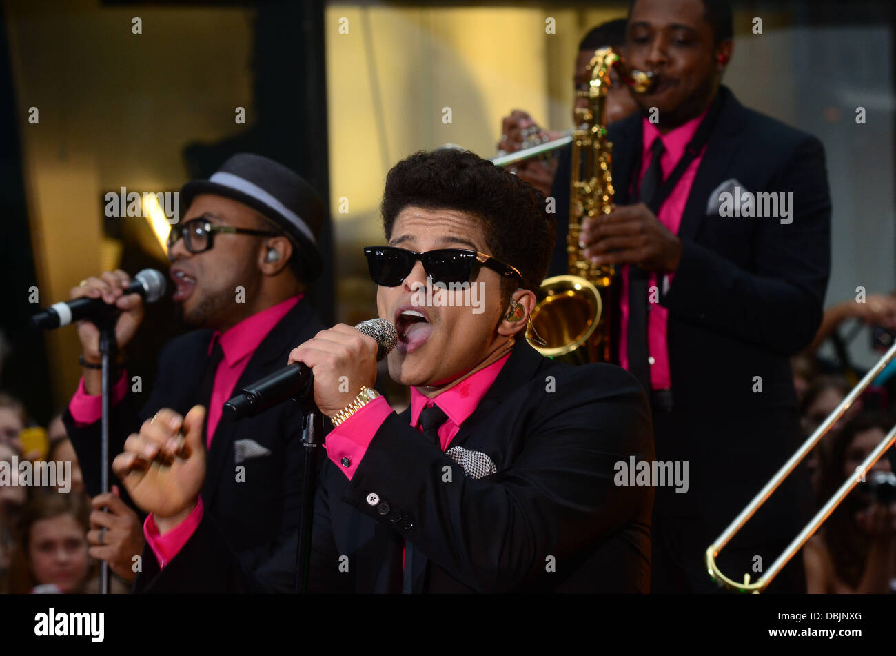 Bruno Mars performing live at Rockefeller Center as part of the 'Today ...