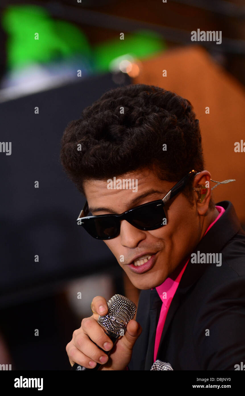 Bruno Mars performing live at Rockefeller Center as part of the 'Today ...