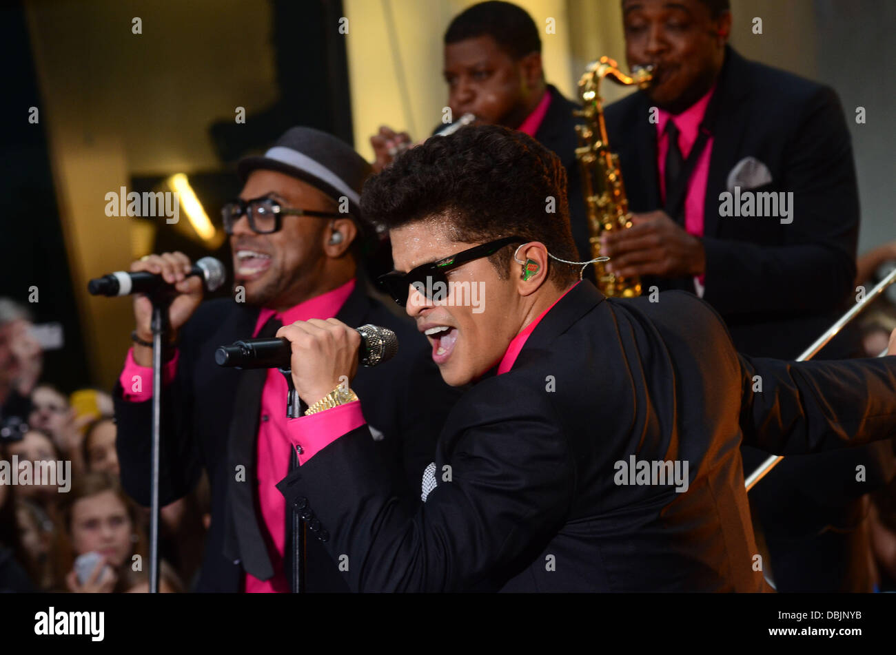 Bruno Mars performing live at Rockefeller Center as part of the 'Today ...
