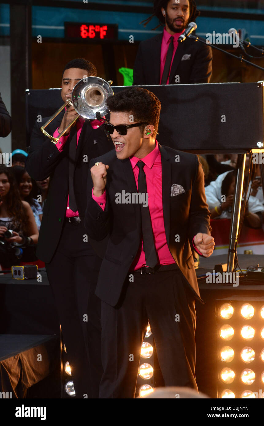 Bruno Mars performing live at Rockefeller Center as part of the 'Today ...