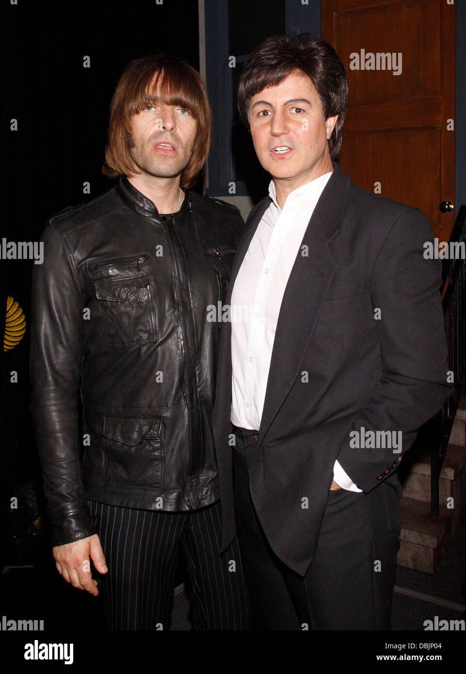 Liam Gallagher and Rain cast member Joey Curatolo Liam Gallagher and ...