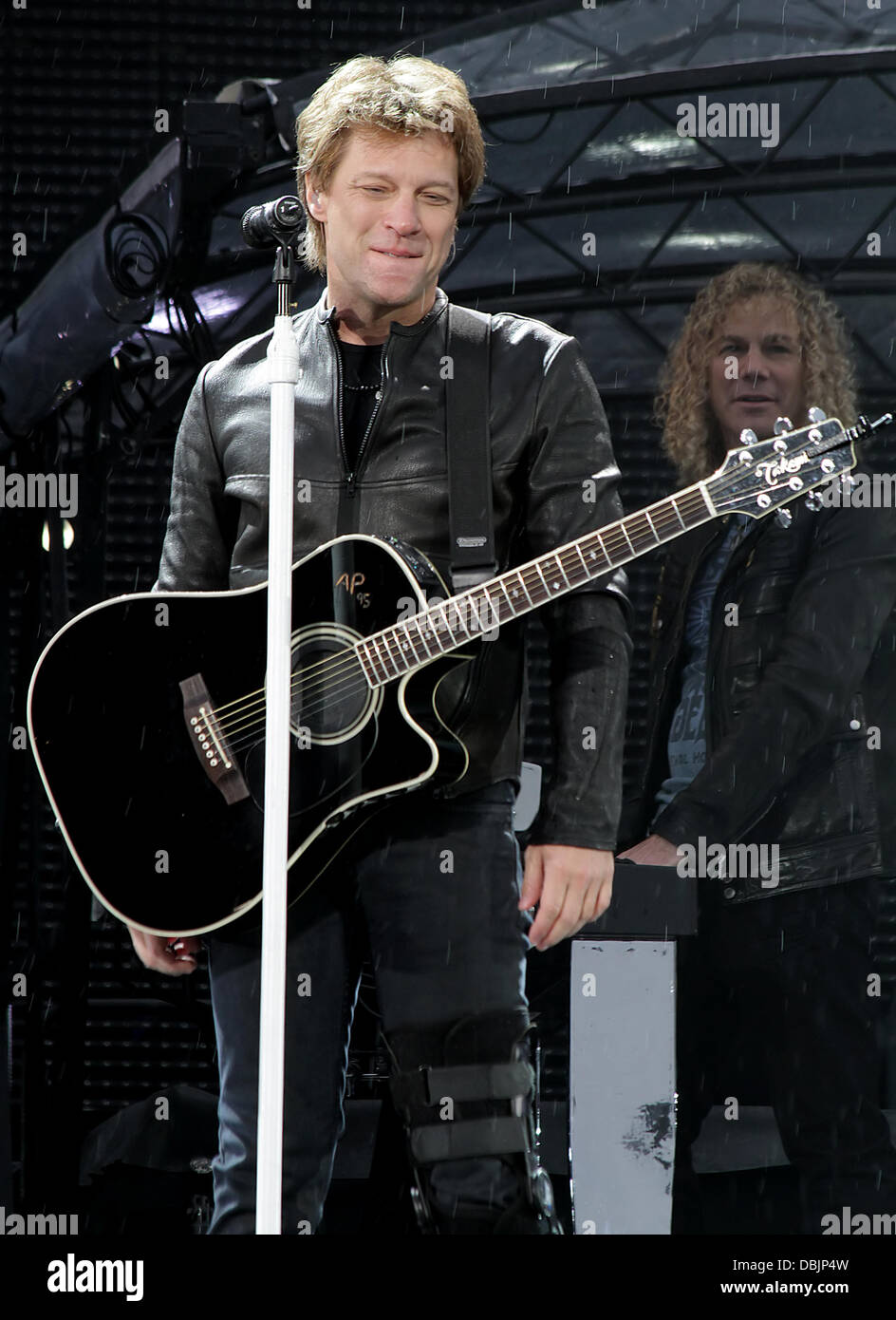 Jon Bon Jovi Bon Jovi performing at Manchester Cricket Ground Old ...