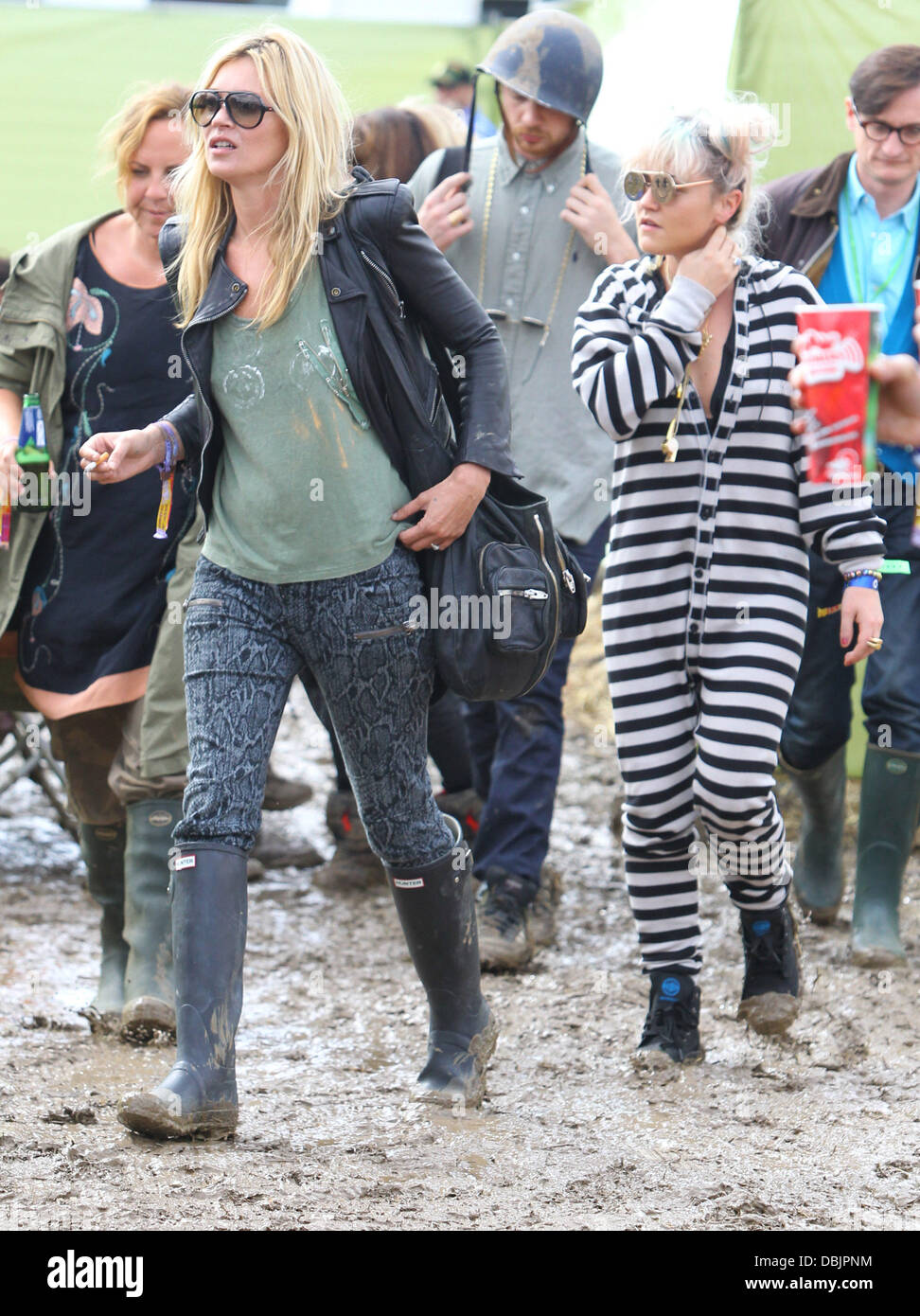 Kate Moss and Jaime Winstone Celebrities at The 2011 Glastonbury Music ...