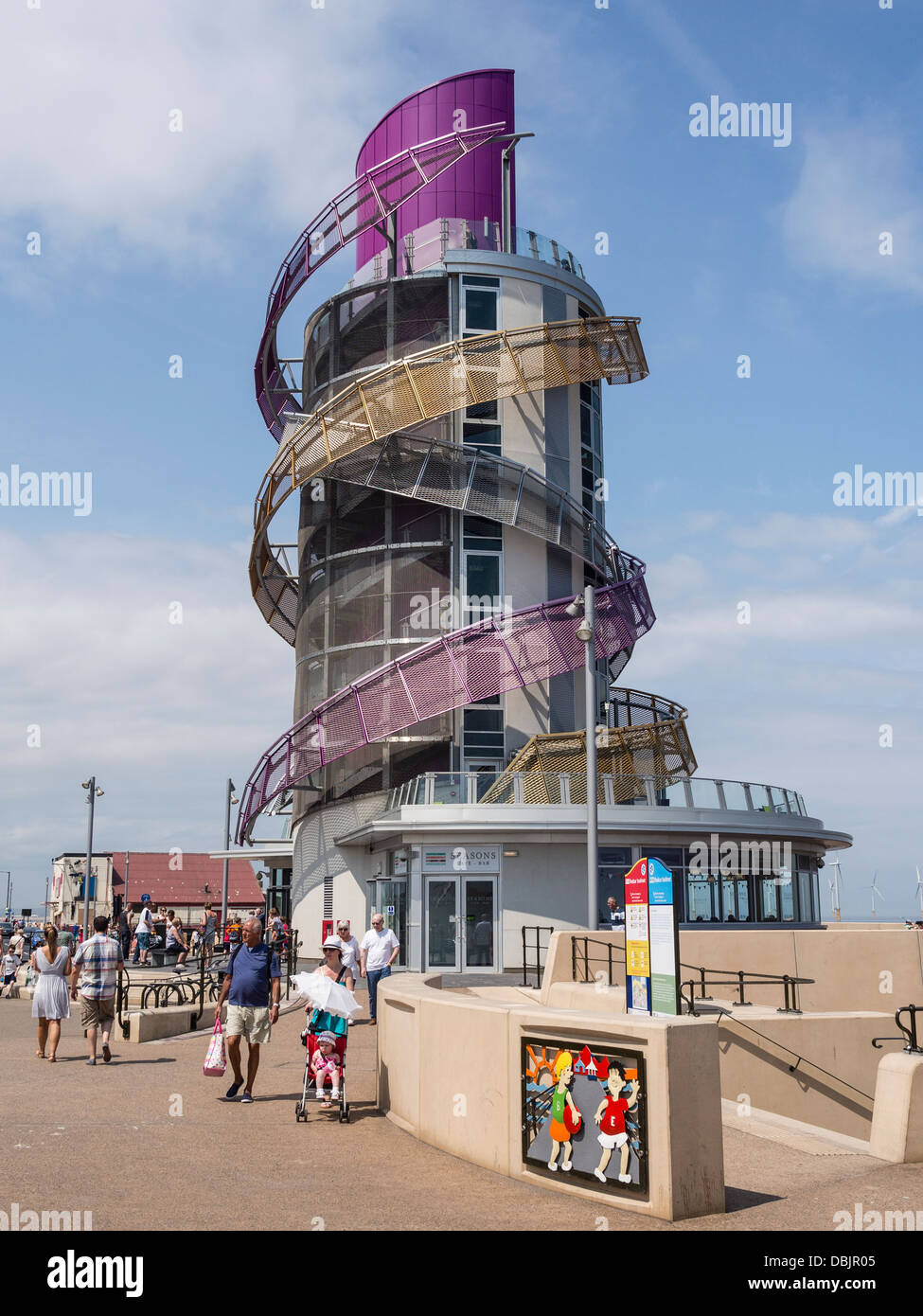 Redcar Beacon on regenerated Esplanade Cleveland UK Stock Photo - Alamy