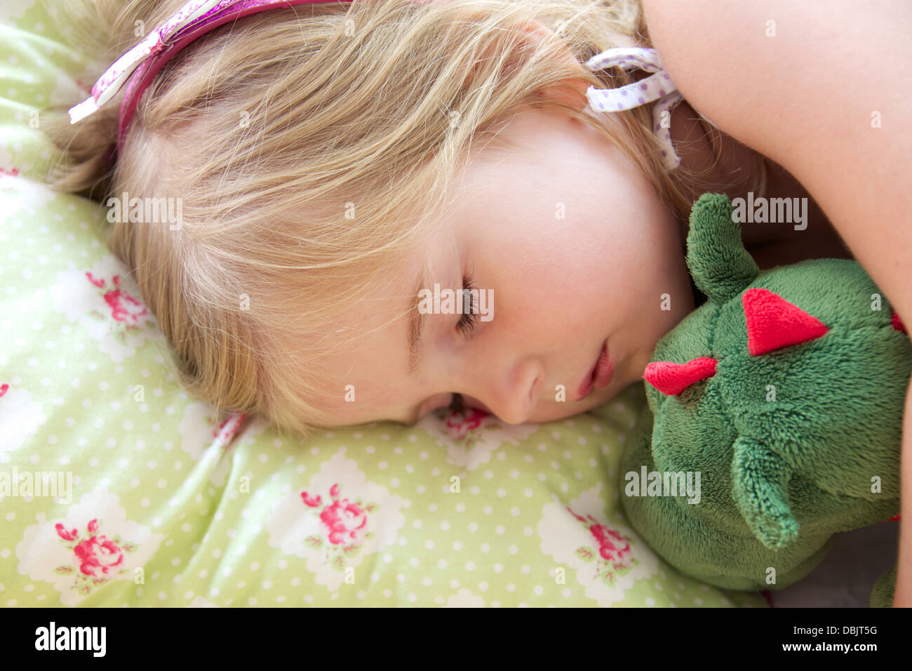 Little Girl Taking A Nap Stock Photo - Alamy