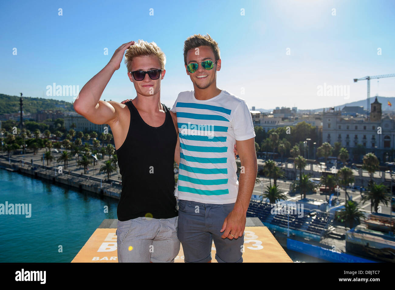 Barcelona, Spain. 31st July, 2013. Divers Jack Laugher and Tom Daley of ...