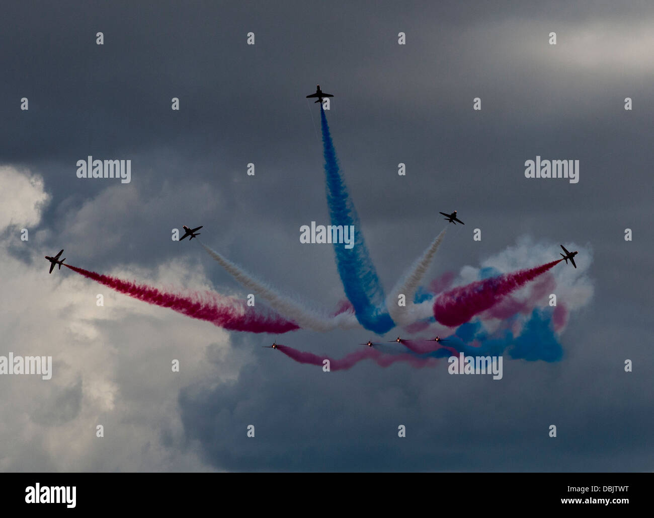 Red Arrows display team Stock Photo - Alamy