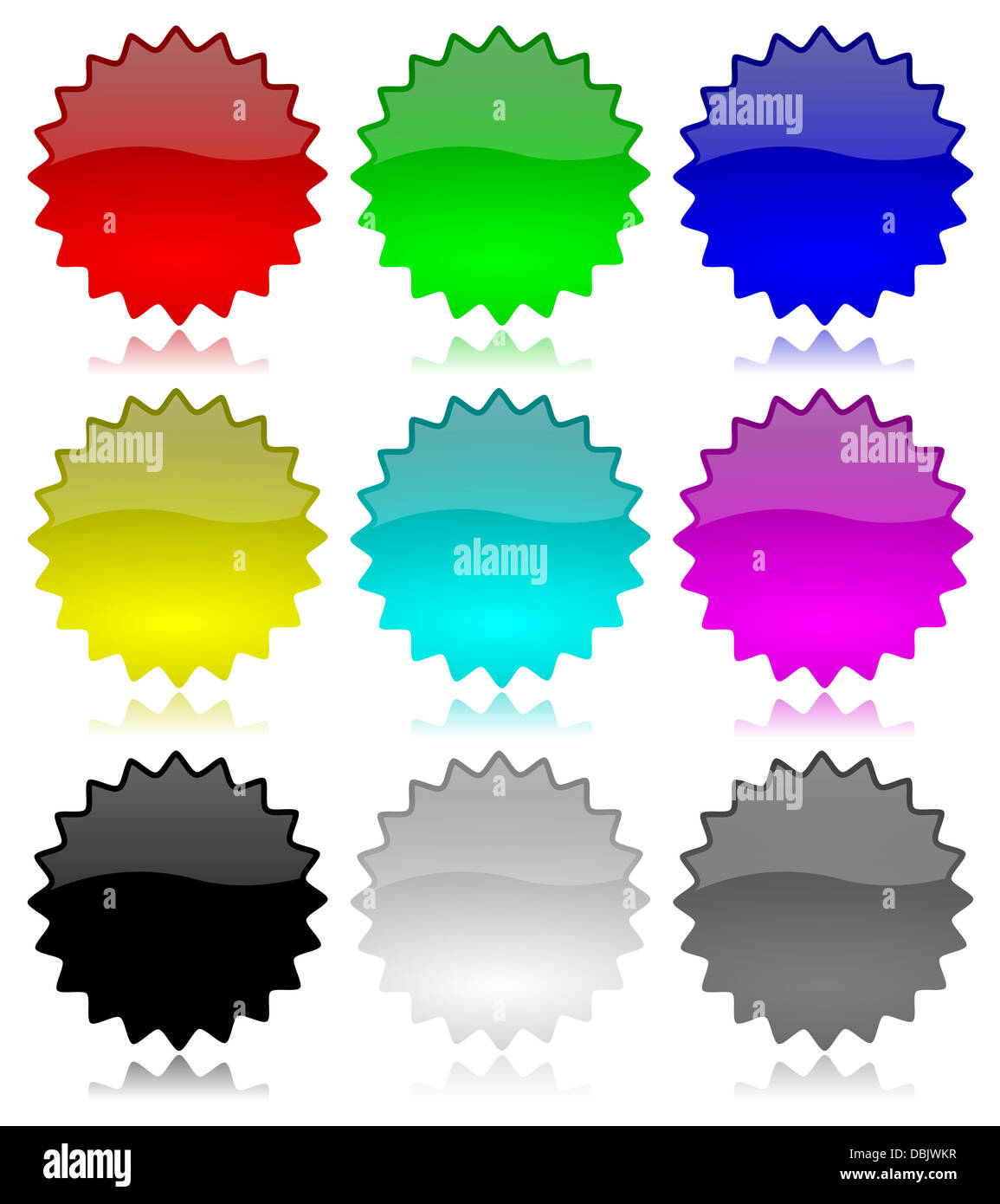 Discount, special offer, promo and new concept empty glossy labels set ...