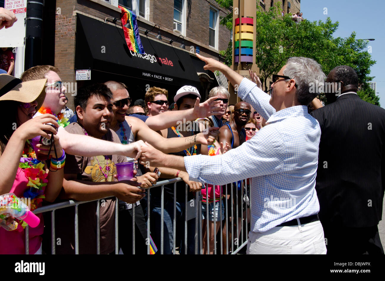 Chicago Mayor Rahm Emmanuel walked the route of 'Chicago's 42nd Annual ...