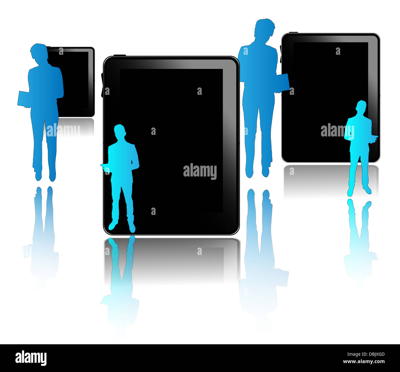 Black business men on tablets hi-res stock photography and images - Alamy