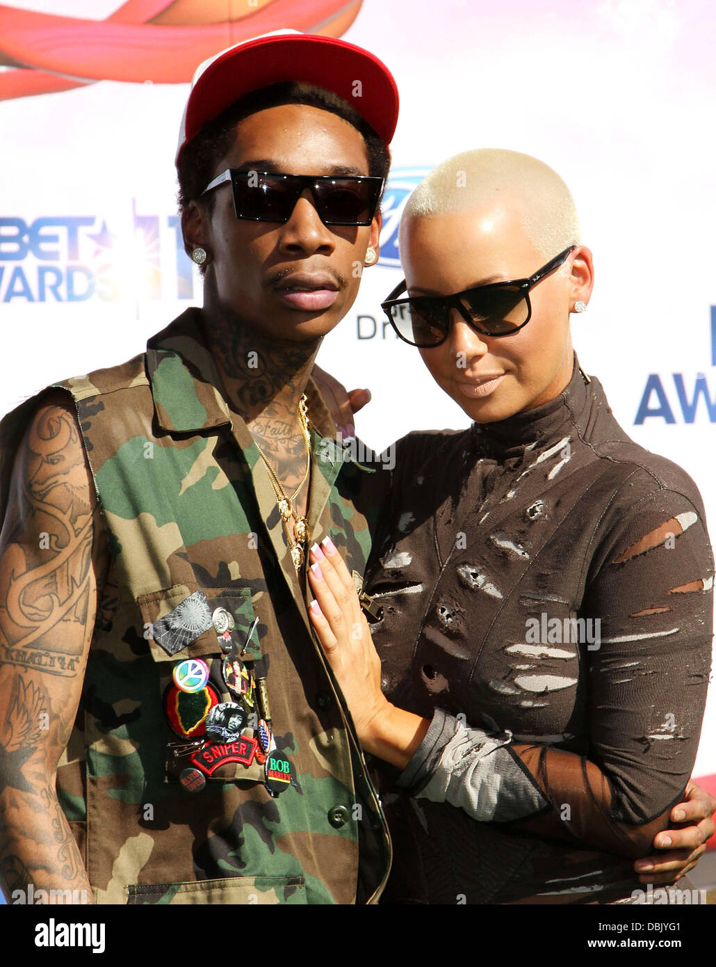 Wiz Khalifa, Amber Rose BET Awards '11 held at the Shrine Auditorium ...