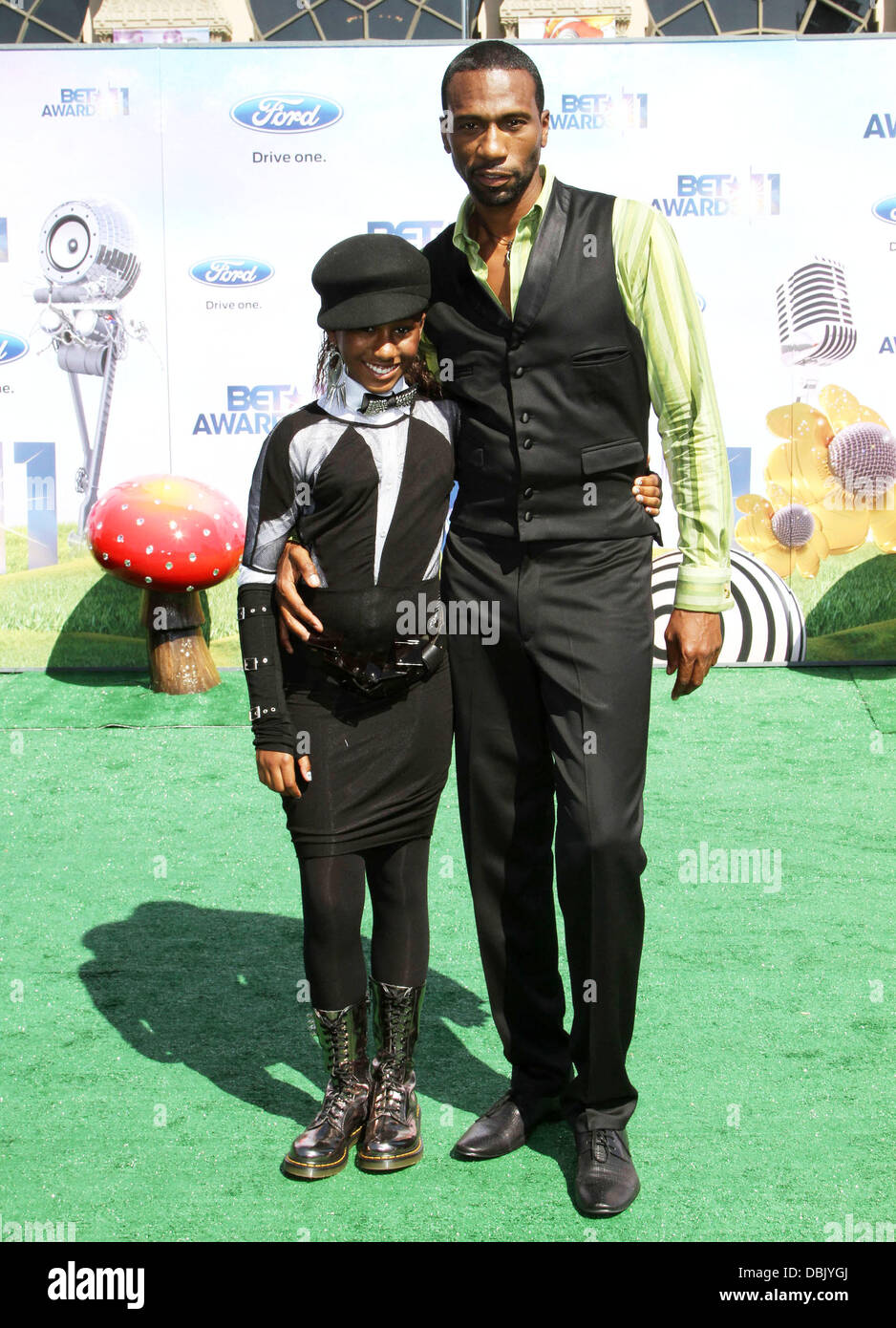 Leon with his daughter BET Awards '11 held at the Shrine Auditorium Los ...