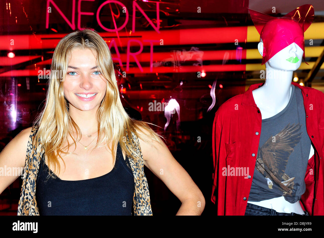 Jessica Hart launches her Neon Hart collection at Selfridges London ...