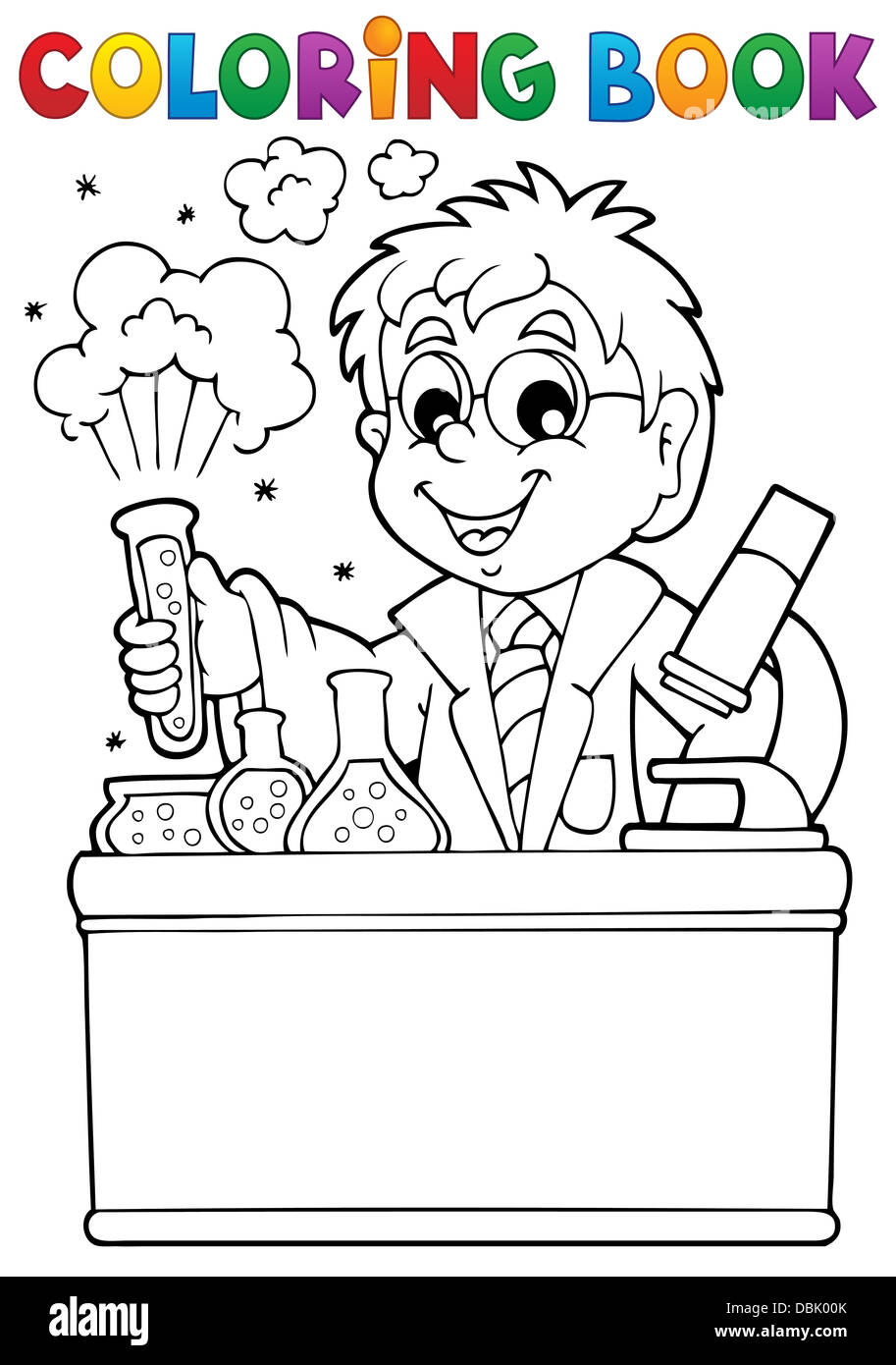 Coloring book school subject 1 - picture illustration Stock Photo - Alamy