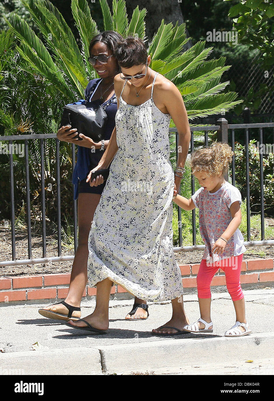 Halle Berry and her daughter Nahla Ariela Aubry spend the afternoon at ...