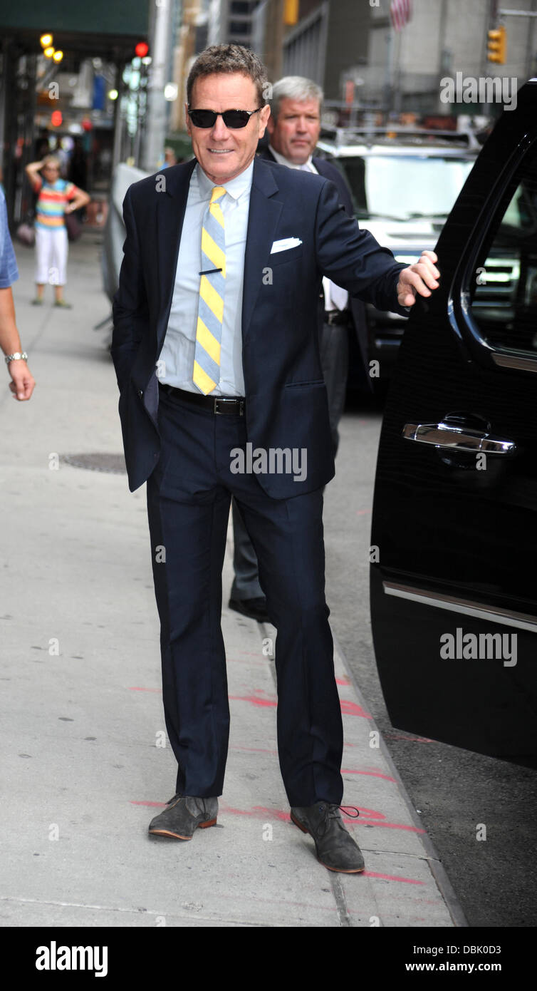 Bryan Cranston arrives for the 'Late Show with David Letterman' at Ed ...