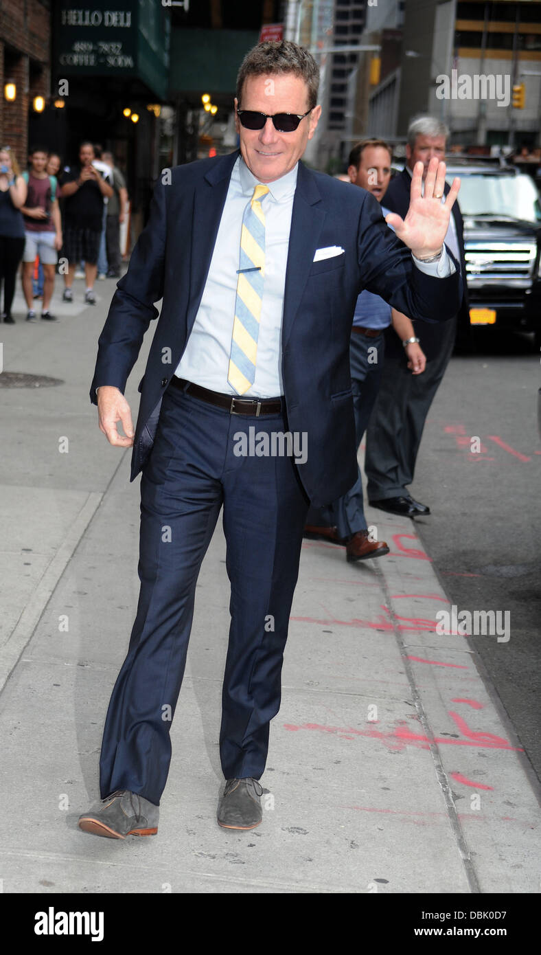 Bryan Cranston arrives for the 'Late Show with David Letterman' at Ed ...