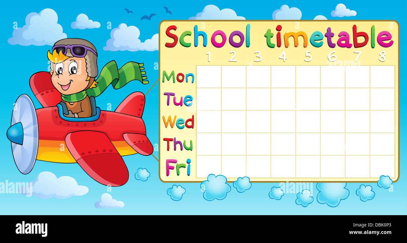 School timetable thematic image 1 - picture illustration Stock Photo ...