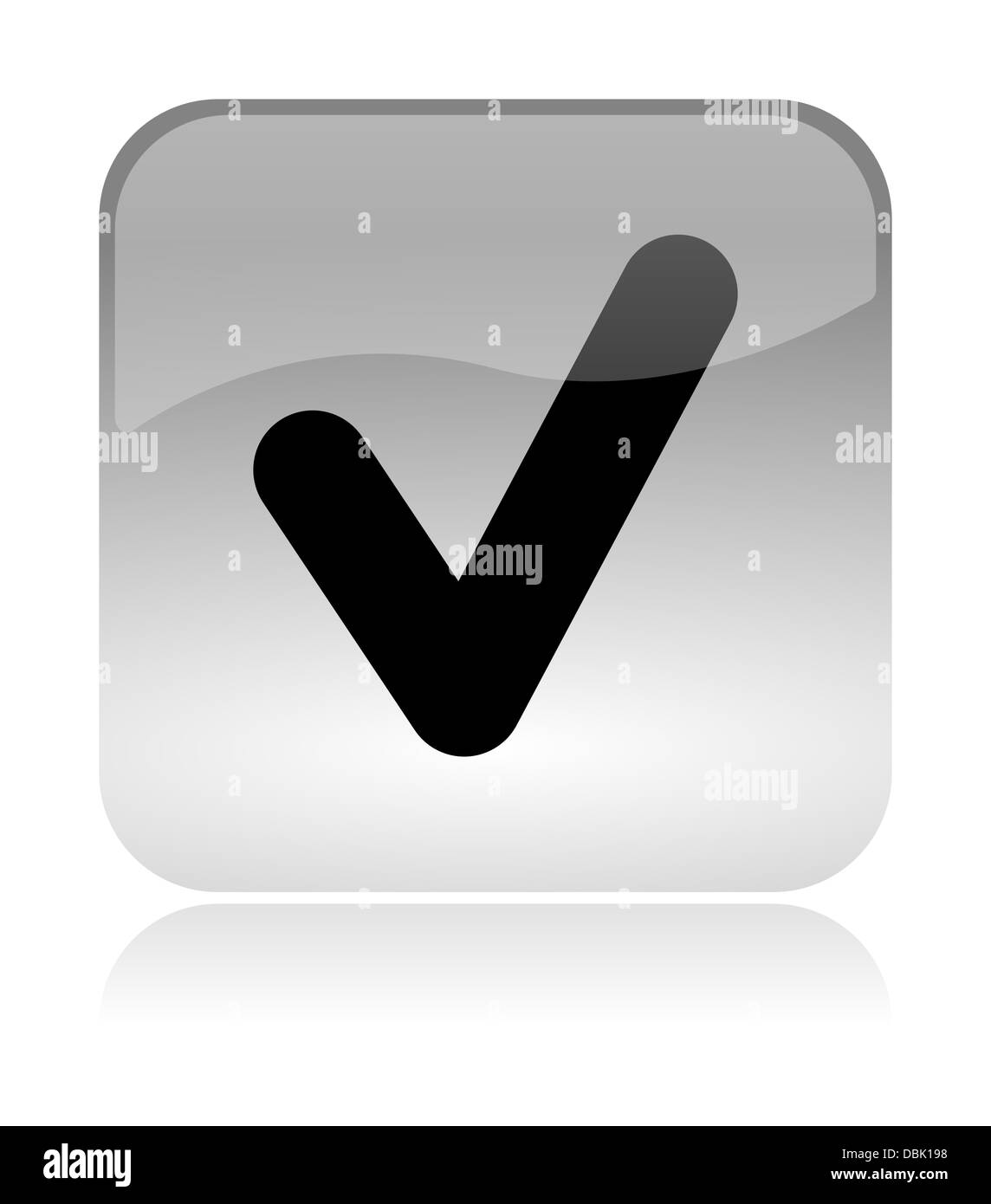 Check, approved, white, transparent and glossy web interface icon with ...