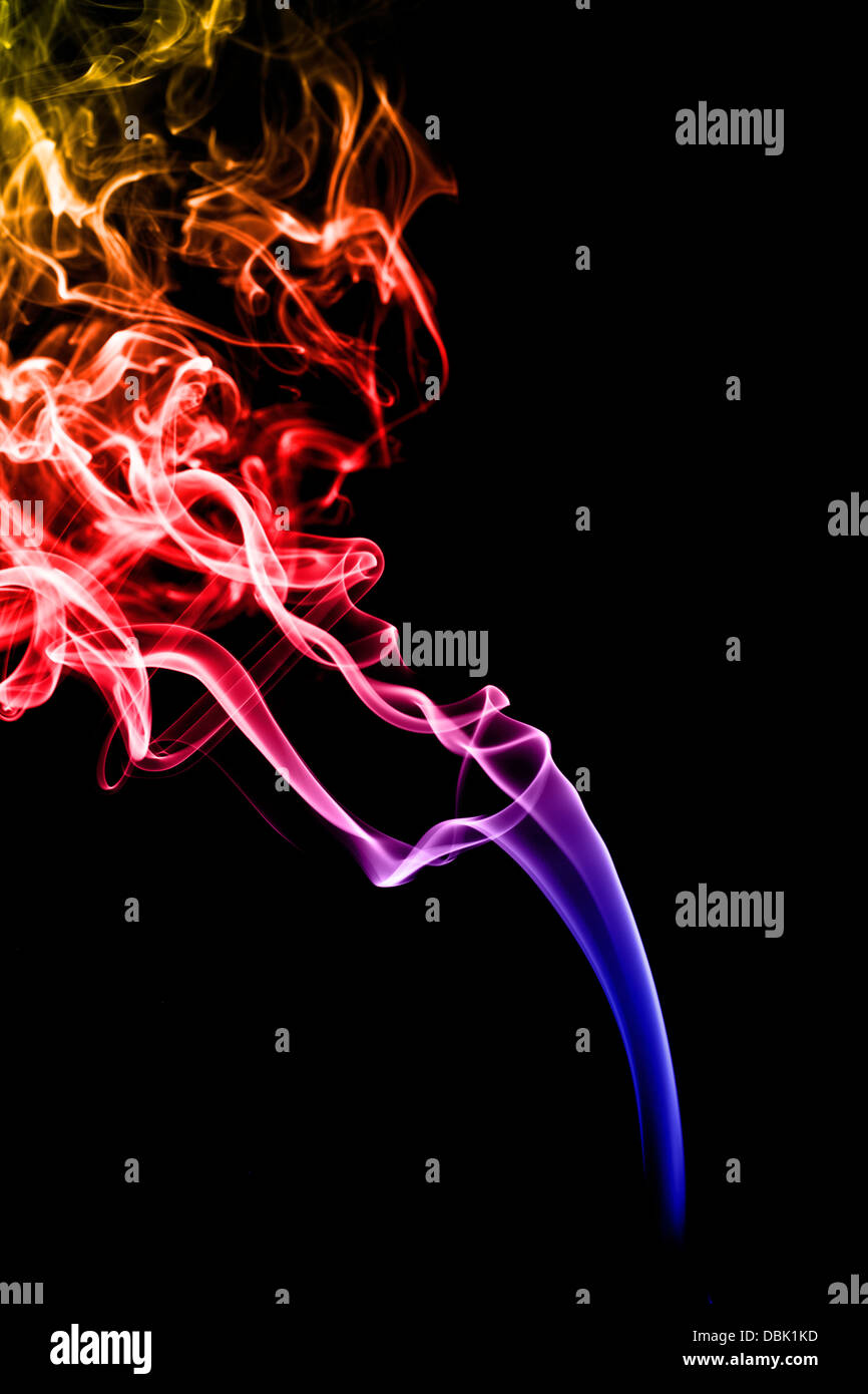 Colour smoke creating interesting shapes & patterns Stock Photo - Alamy
