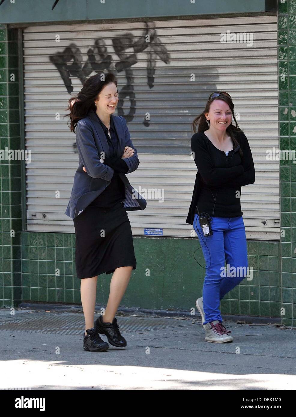 Andrea Riseborough on the set of her new movie "Shadow Dancer" The cast ...