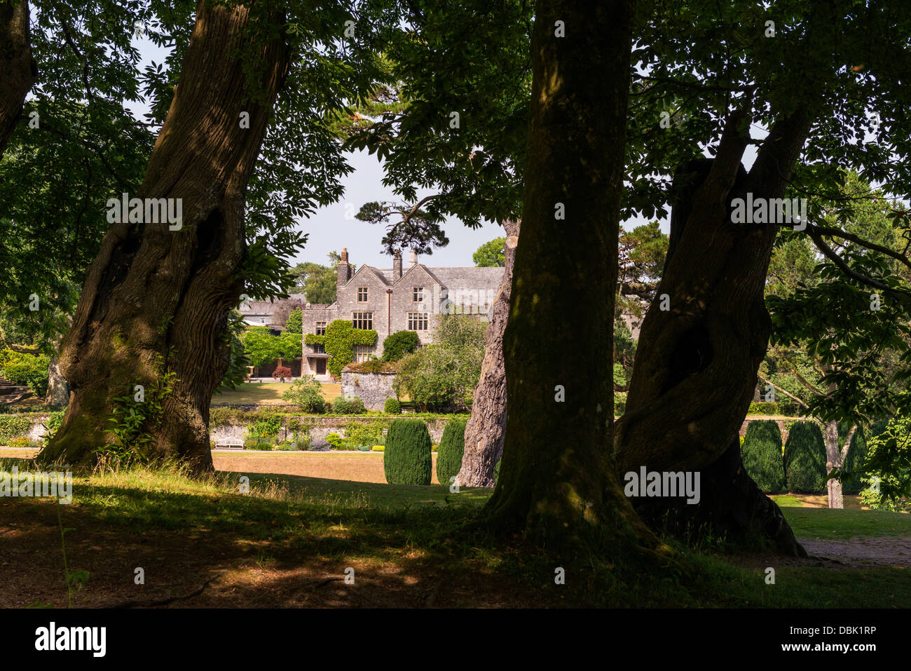 Dartington, Devon, England. July 15th 2013. A view of Dartington Hall ...