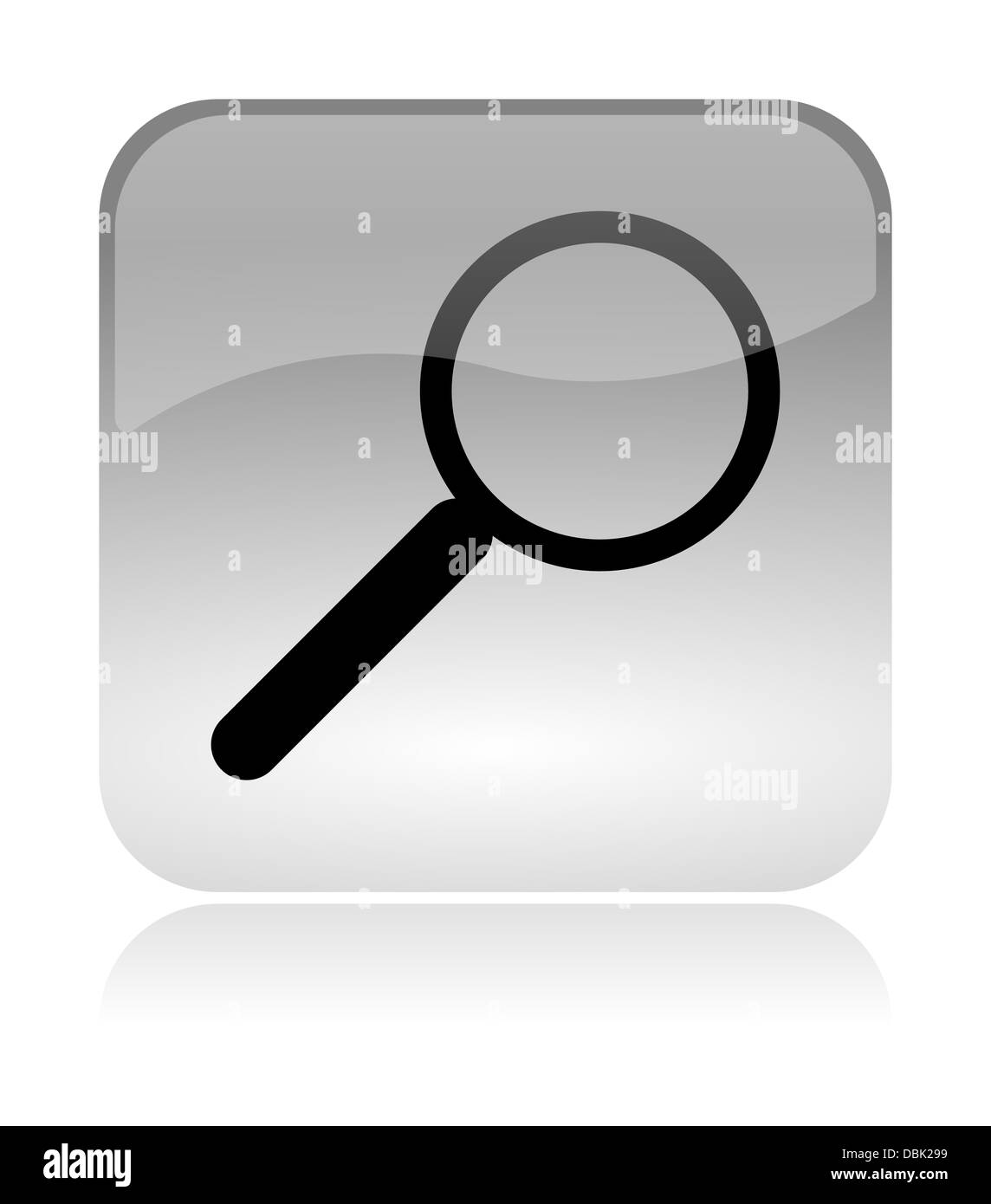 Search lens white, transparent and glossy web interface icon with ...
