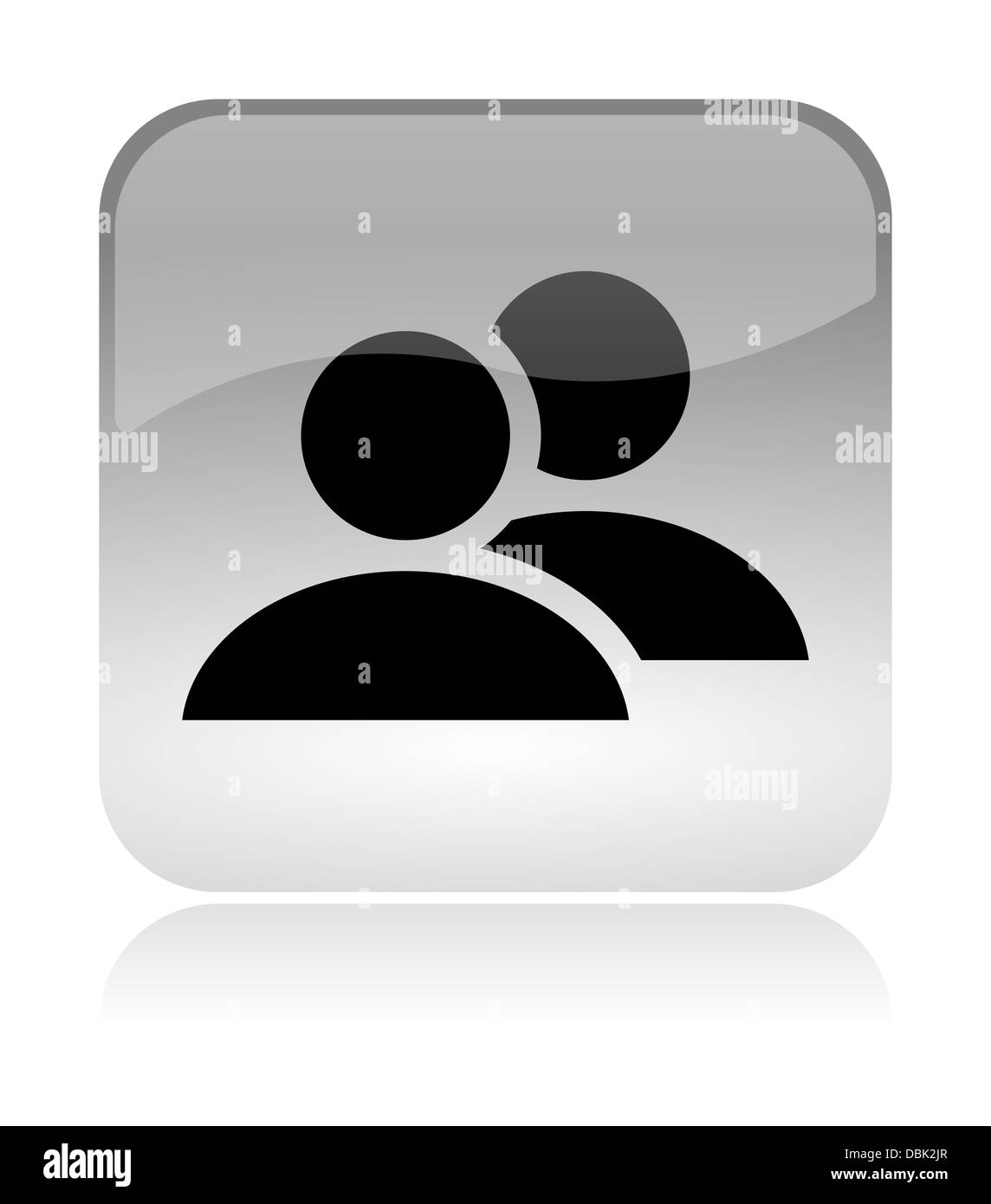 Group users white, transparent and glossy web interface icon with ...