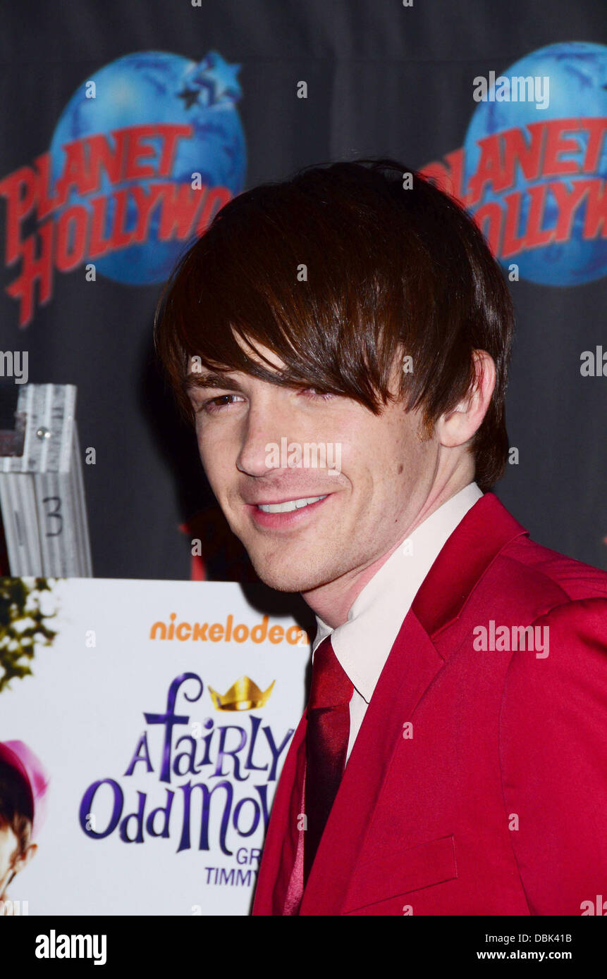 Drake Bell appears at Planet Hollywood to promote the new Nickelodeon ...