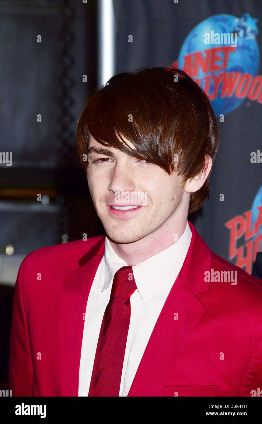 Drake Bell appears at Planet Hollywood to promote the new Nickelodeon ...