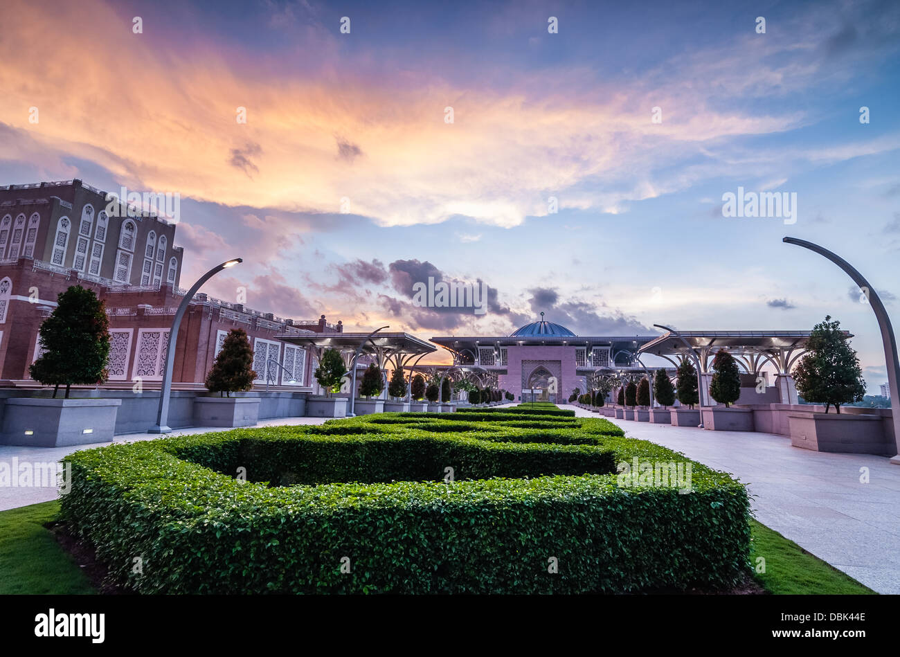 Pink and Blue sunset at mosque Stock Photo - Alamy