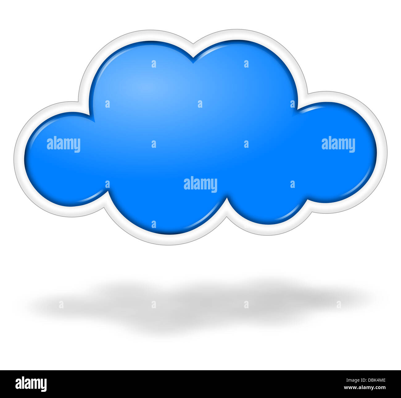 blue single cloud illustration cloud computing concept Stock Photo - Alamy