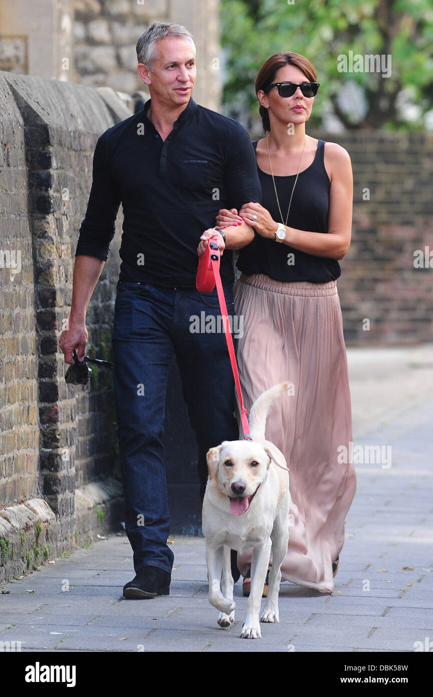 Gary Lineker and wife Danielle Lineker aka Danielle Bux with their Dog ... Gary Lineker and wife Danielle Lineker aka Danielle Bux with their Dog ...