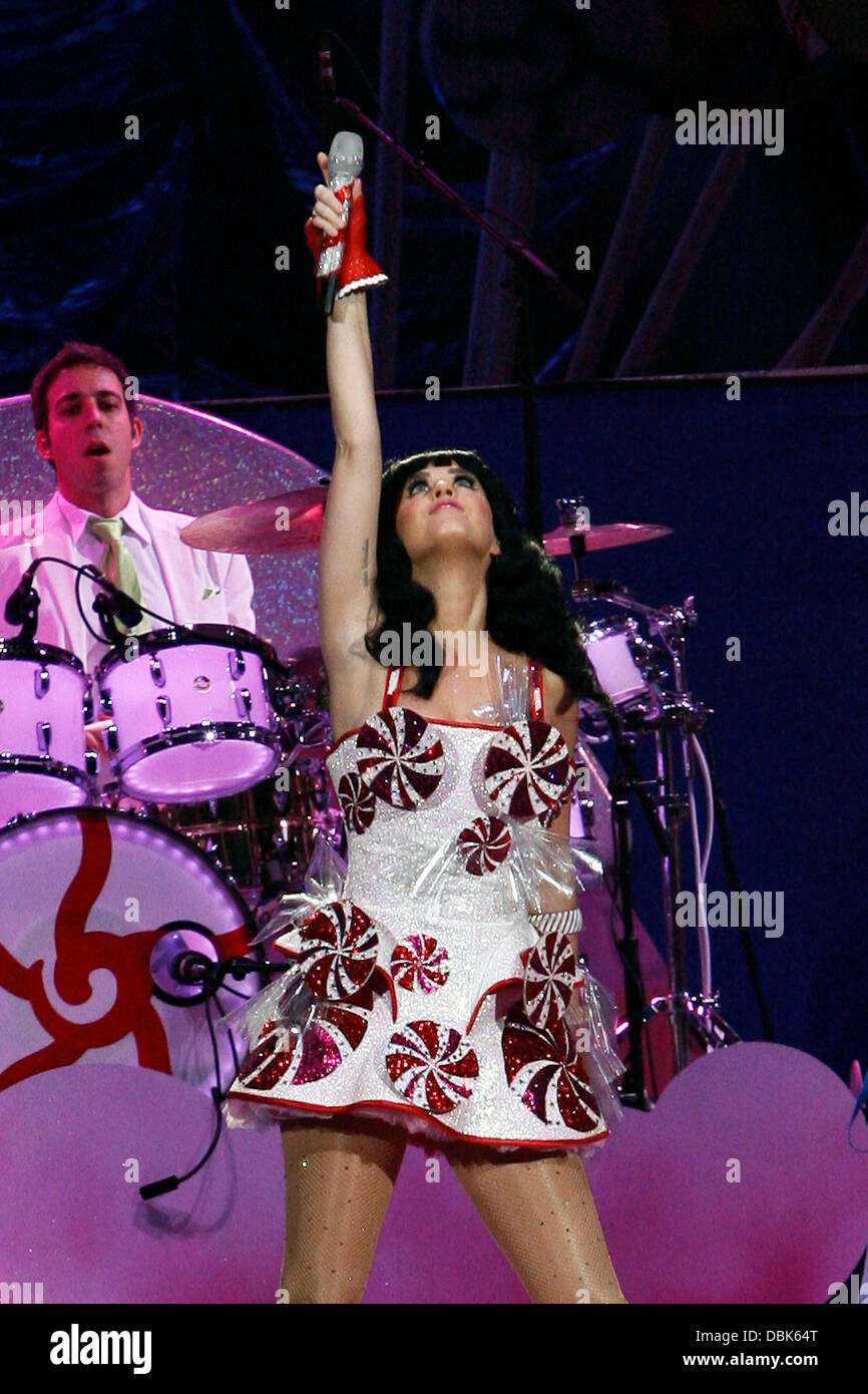 Katy Perry performs live on stage at the Air Canada Centre Toronto ...