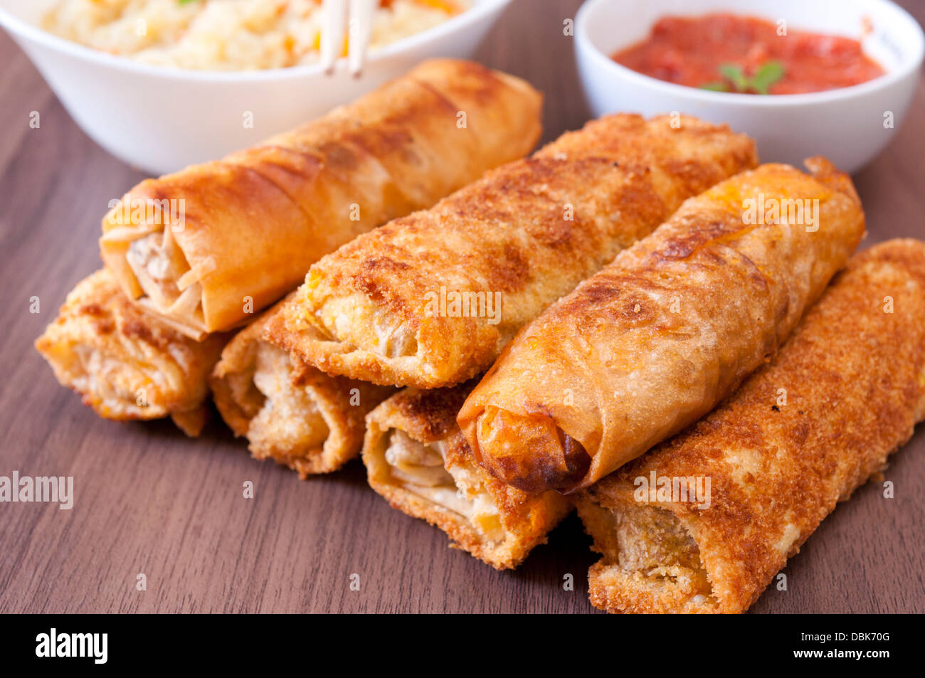 Fried pork spring rolls hi-res stock photography and images - Alamy