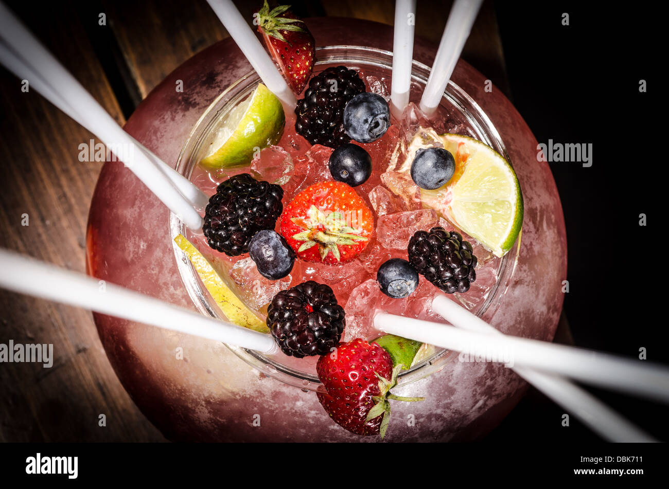 fruit cocktail drink Stock Photo - Alamy