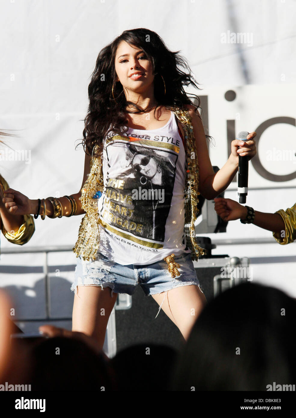 Jasmine V performing as the opening act at a concert sponsored by ...