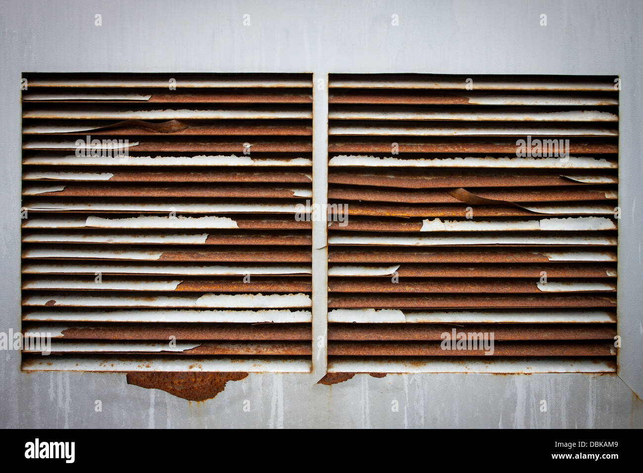 Old metal rusty ventilation windows on wall Stock Photo - Alamy