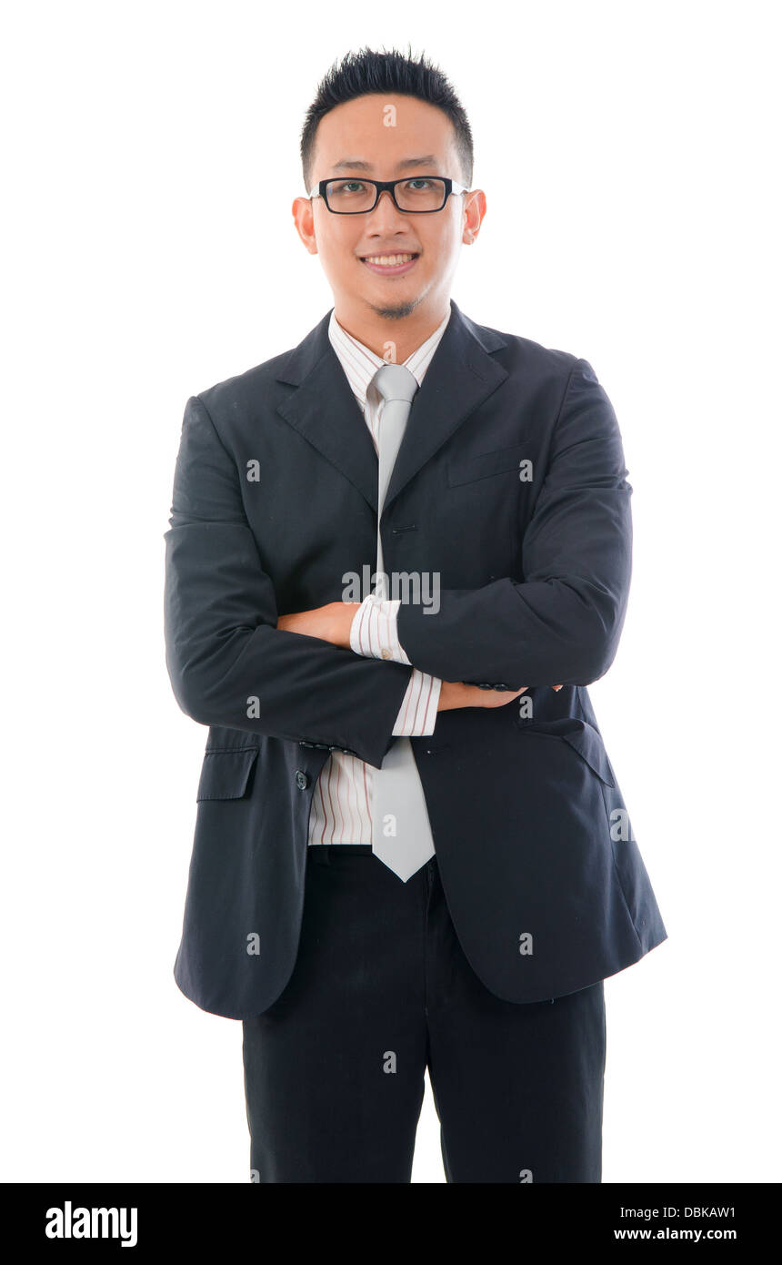 confident looking malay business man isolated on white background Stock ...