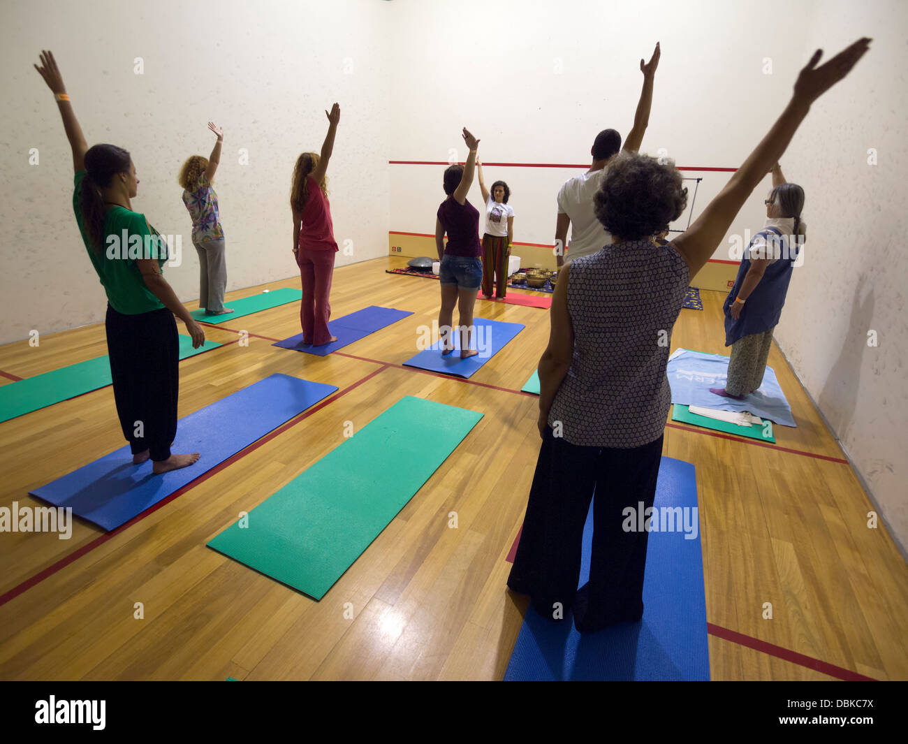 People doing stretching exercises in Yoga class Stock Photo - Alamy People doing stretching exercises in Yoga class Stock Photo - Alamy
