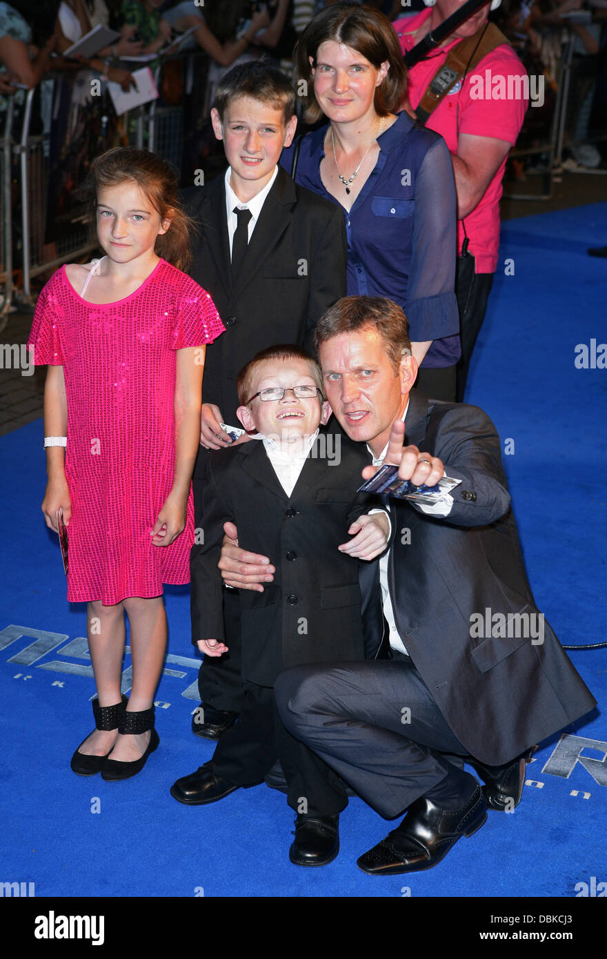 Jeremy Kyle and family attending Transformers: Dark Of The Moon - fan ...