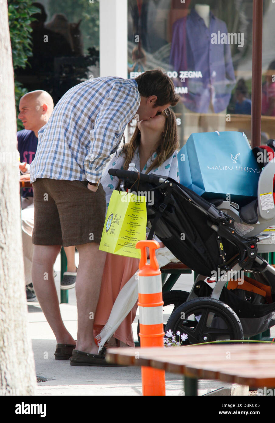 Devon Aoki out with her baby and fiance James Bailey Los Angeles, California - 03.07.11 Stock ...