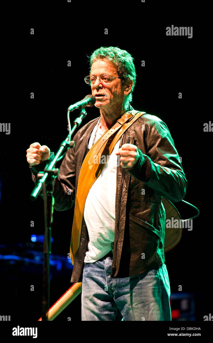 Lou Reed performing live at the Hammersmith Apollo London, England - 04 ...