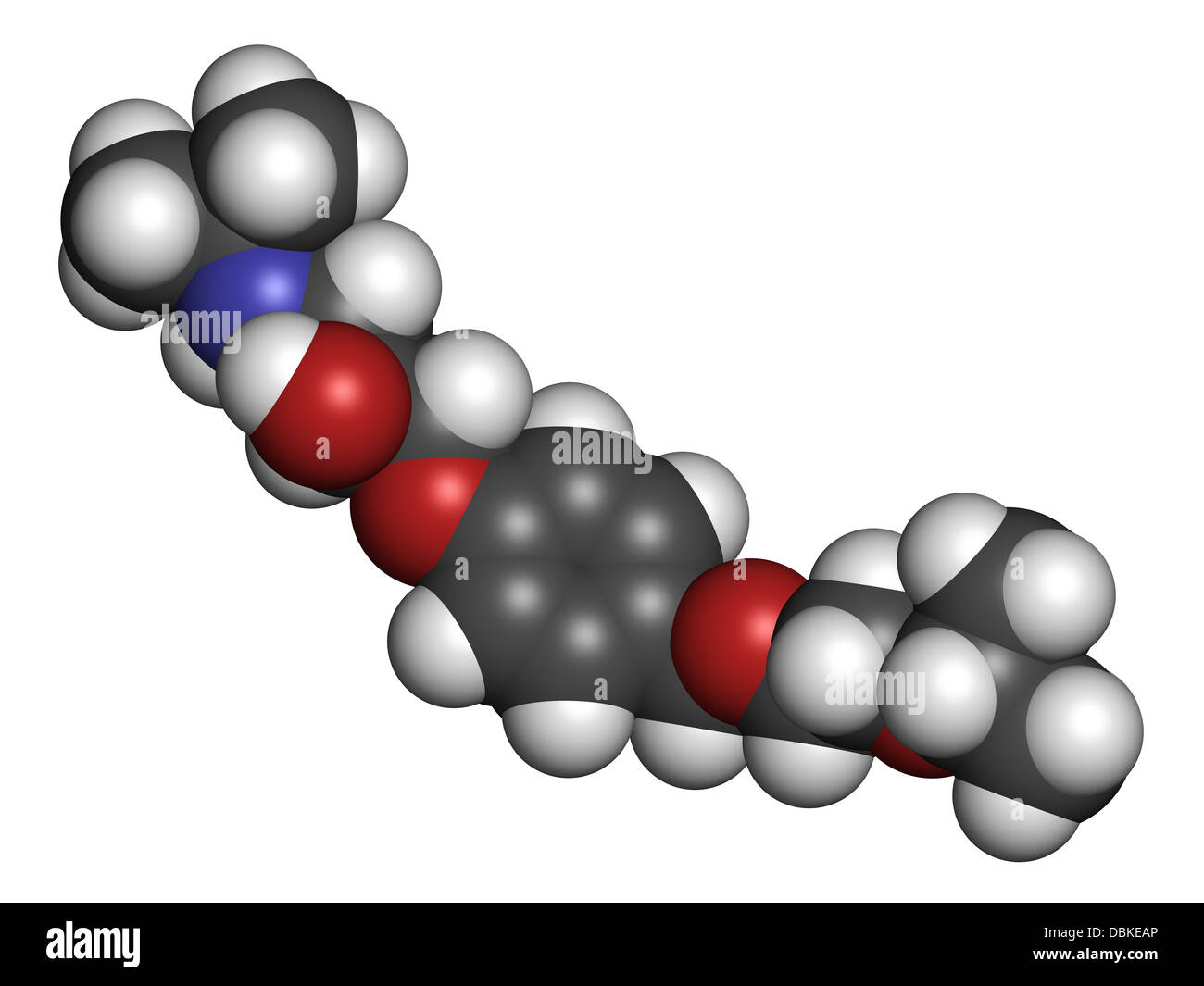 Bisoprolol beta blocker drug, chemical structure. Used to treat high ...